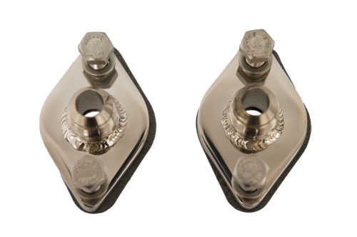 -16 AN Big Block Chevy Polished Stainless Steel Water Inlet Plates ...