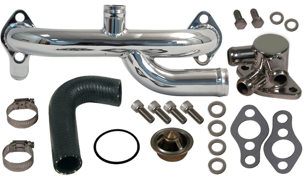 CP Performance - Small Block Chevy Water Inlet Crossover Kit with Bypass